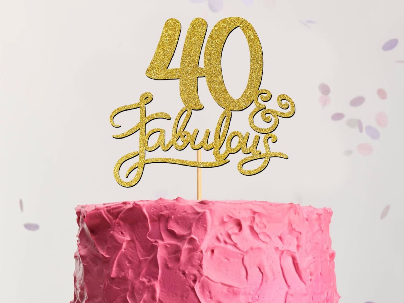 Personalised 40th Birthday Cake Topper Custom Toppers 40 & - Etsy