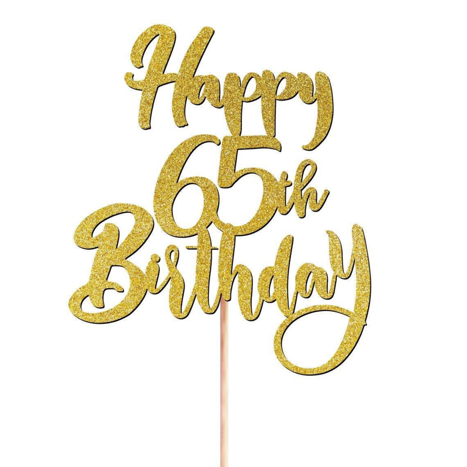 Personalised Happy 65th Birthday Cake Topper Custom Toppers | ANY AGE ...
