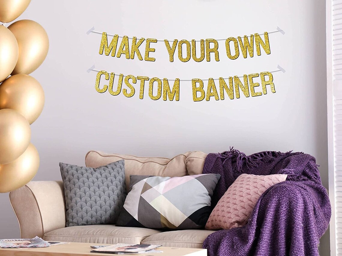 Personalised Happy 6 Months Birthday Banner for Men Women Girls Boys ...