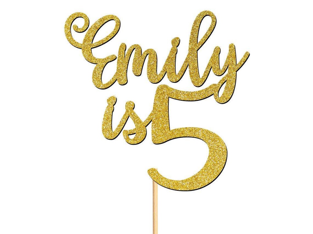 Personalised 5th Birthday Cake Topper Custom Toppers | 3rd 4th 7th Kids ...