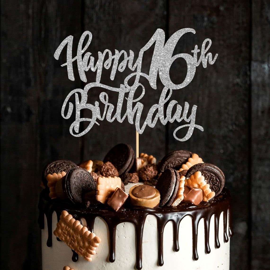 Personalised Happy 16th Birthday Cake Topper Custom Toppers | ANY AGE ...
