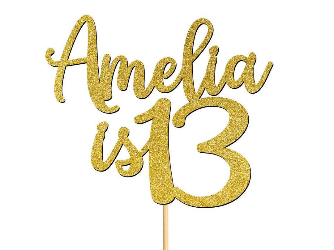 Personalised 13th Birthday Cake Topper Custom Toppers 7th 10th 13th personalised-13th-birthday-cake-topper-custom-toppers-7th-10th-13th