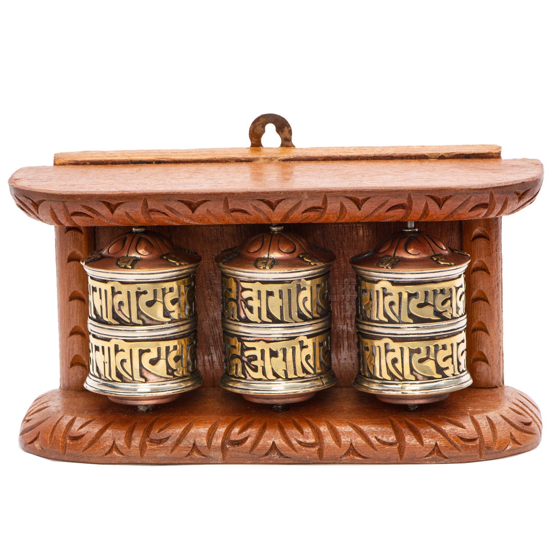 Tibetan Buddhist Astamandal Wall Hanging 3 Prayer Wheel - Etsy