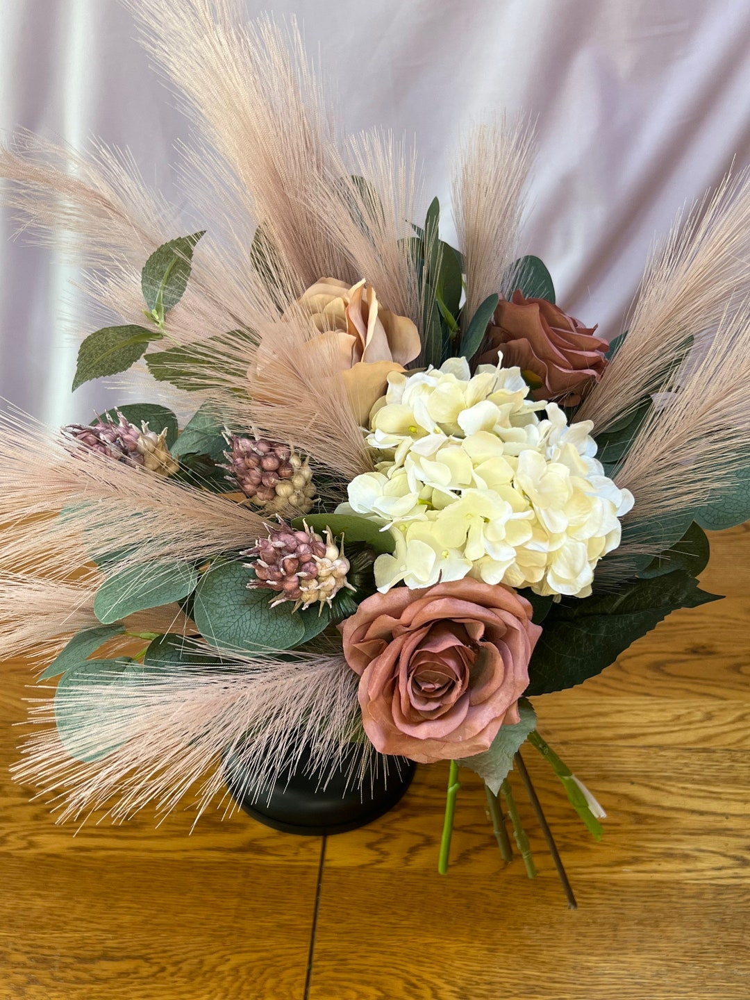 Dusty Rose and Cream Boho Style Bridal Bouquet for Wedding - Etsy