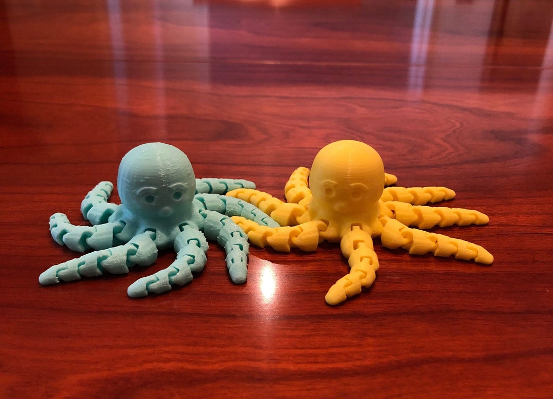 3D Printed Articulated Octopus Multiple Colors and Sizes Stocking ...