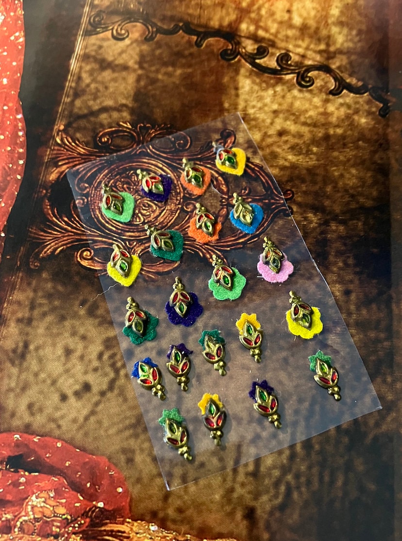 Handmade Tribal Bindi Indian Face Jewel Sticker Jewels Colorful Bindis ...