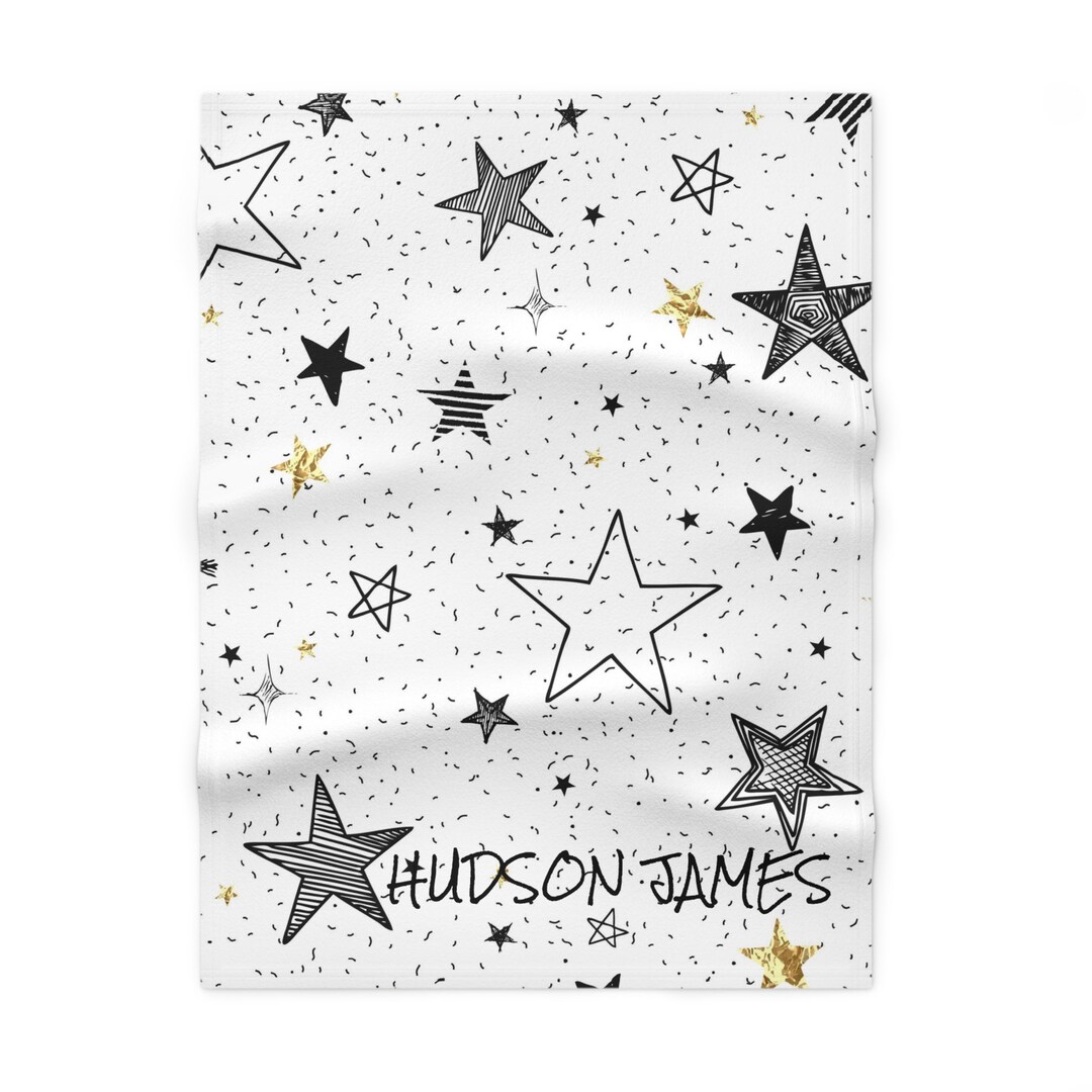 Starry Night Blanket, Personalized Star and Night Sky Baby Blanket ...