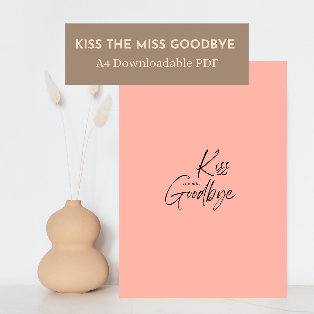 A4 Kiss the Miss Goodbye Hens Party Bridal Shower Game - Etsy