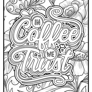 50 Inspirational Coloring Pages Sheets PRINTABLE Motivational Stress ...