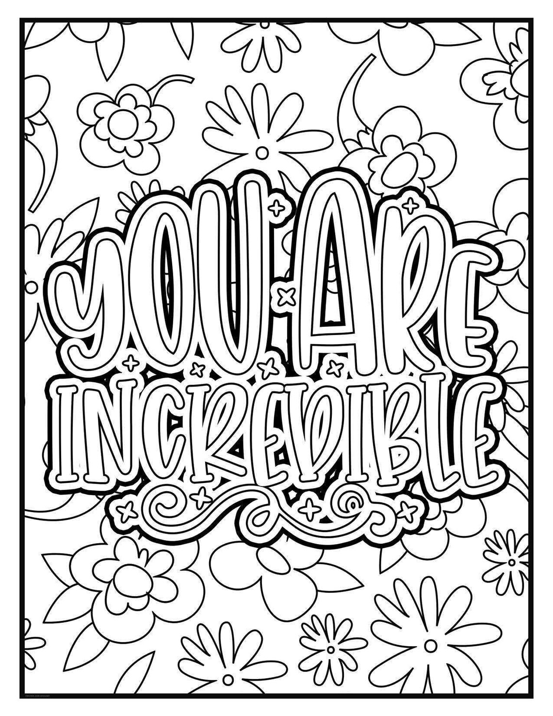 50 Inspirational Coloring Pages Sheets PRINTABLE Summer Stress Relief ...