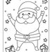 Christmas Santa Coloring Pages Sheets PRINTABLE Cute Learning Fun Kids ...