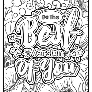 50 Inspirational Coloring Pages Sheets PRINTABLE Summer Stress Relief ...