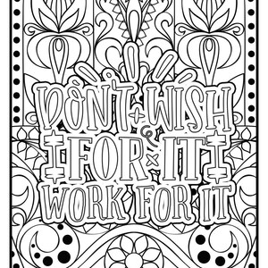50 Inspirational Coloring Pages Sheets PRINTABLE Motivational Stress ...
