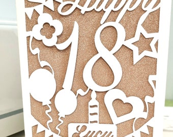 Rose Gold 18th Birthday Card - Etsy UK