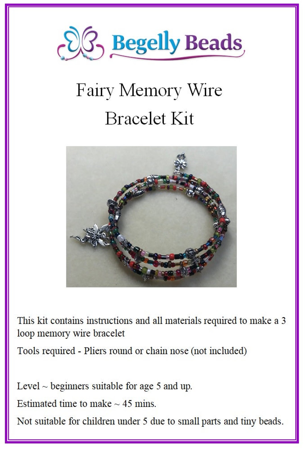 Fairy Memory Wire Bracelet Kit - Etsy