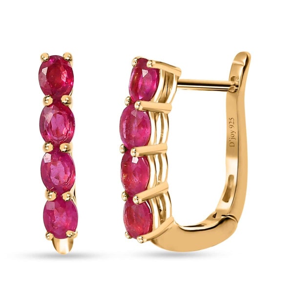 Ruby Earrings 14k - Etsy
