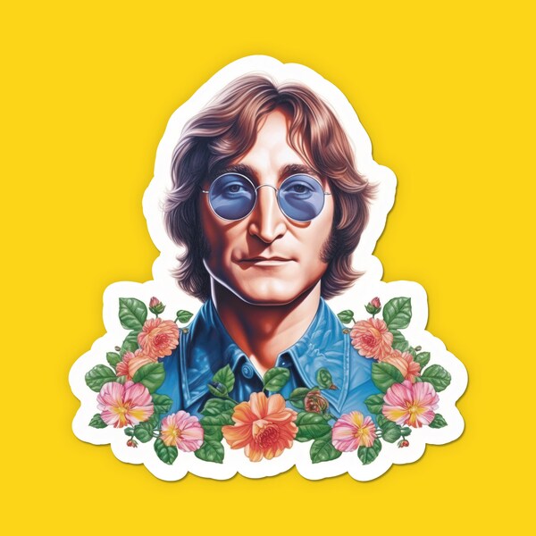John Lennon Sticker - Etsy