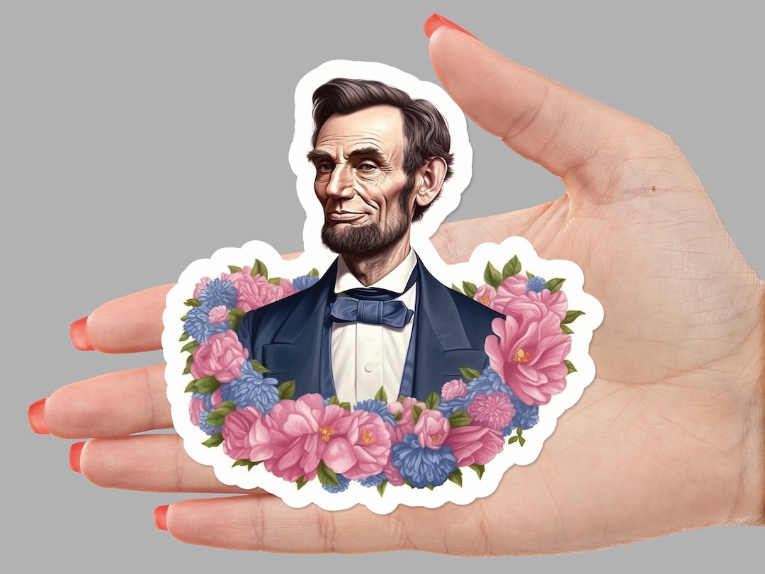 Abraham Lincoln Sticker Abraham Lincoln Decal Premium - Etsy