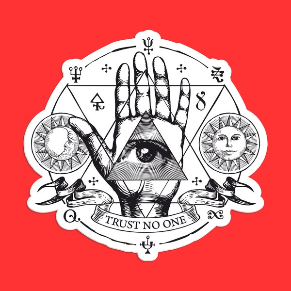 Trust No One Sticker - Etsy