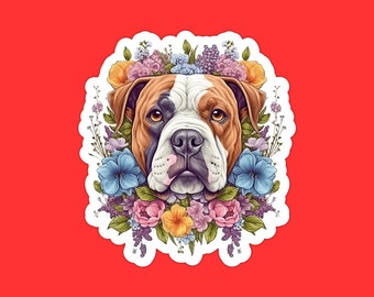 American Bulldog Silhouette Vinyl Sticker Personalized Car Decal - Etsy