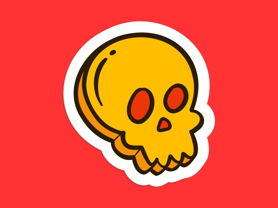 Skeleton Skull Sticker - Etsy