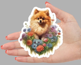 Vinyl Sticker Red Brown Pomeranian - Etsy