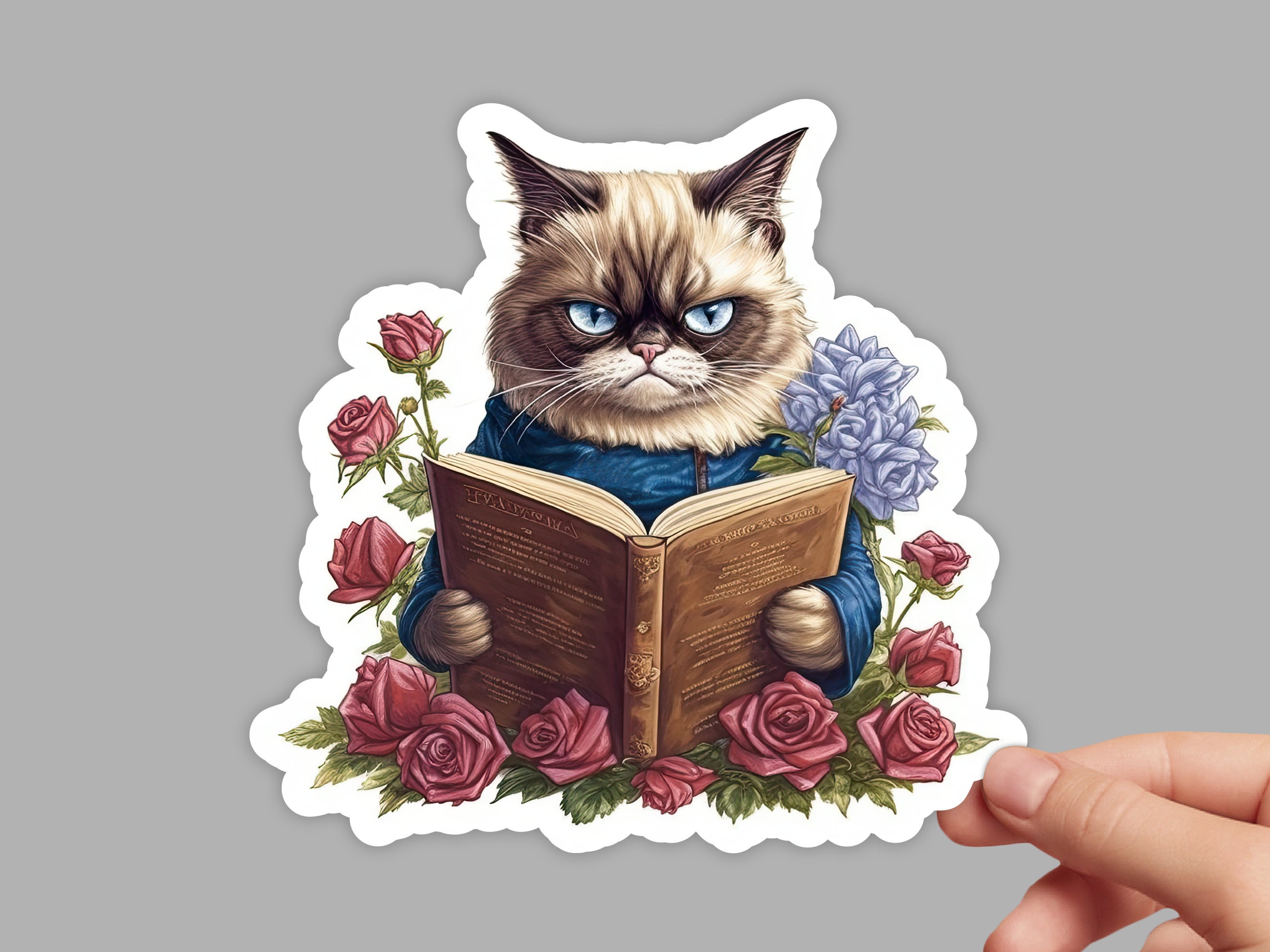 Grumpy Cat Reading