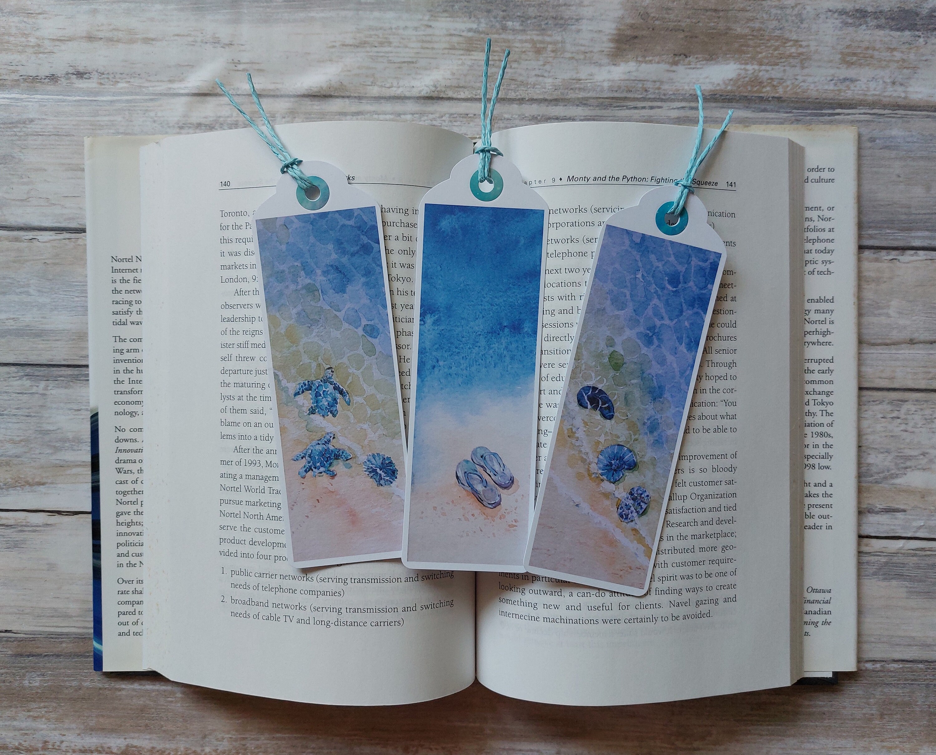 Bookmark, Seaside Vacation, Beach Vacation, White Sand, Watercolor Art ...