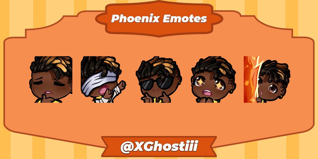 Phoenix Valorant Emote Set of 5 Twitch Discord Youtube - Etsy