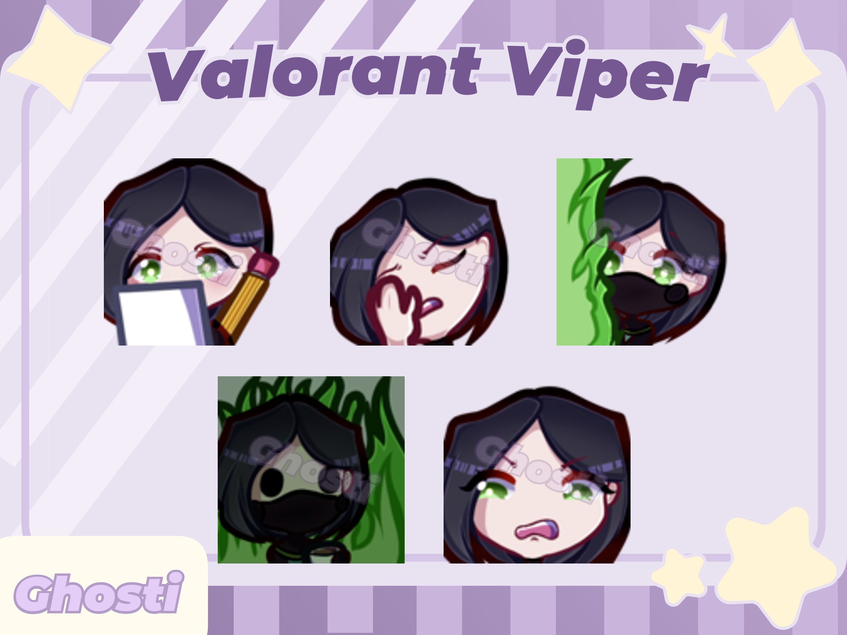 Viper Valorant Emote Set of 5 | Twitch | Discord | Youtube - Etsy