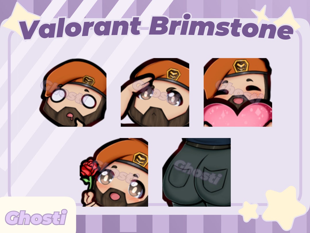 Brimstone Valorant Emote Set of 5 | Twitch | Discord | Youtube - Etsy