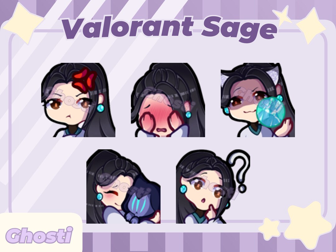 Sage Valorant Emote Set of 5 Twitch Discord Youtube - Etsy
