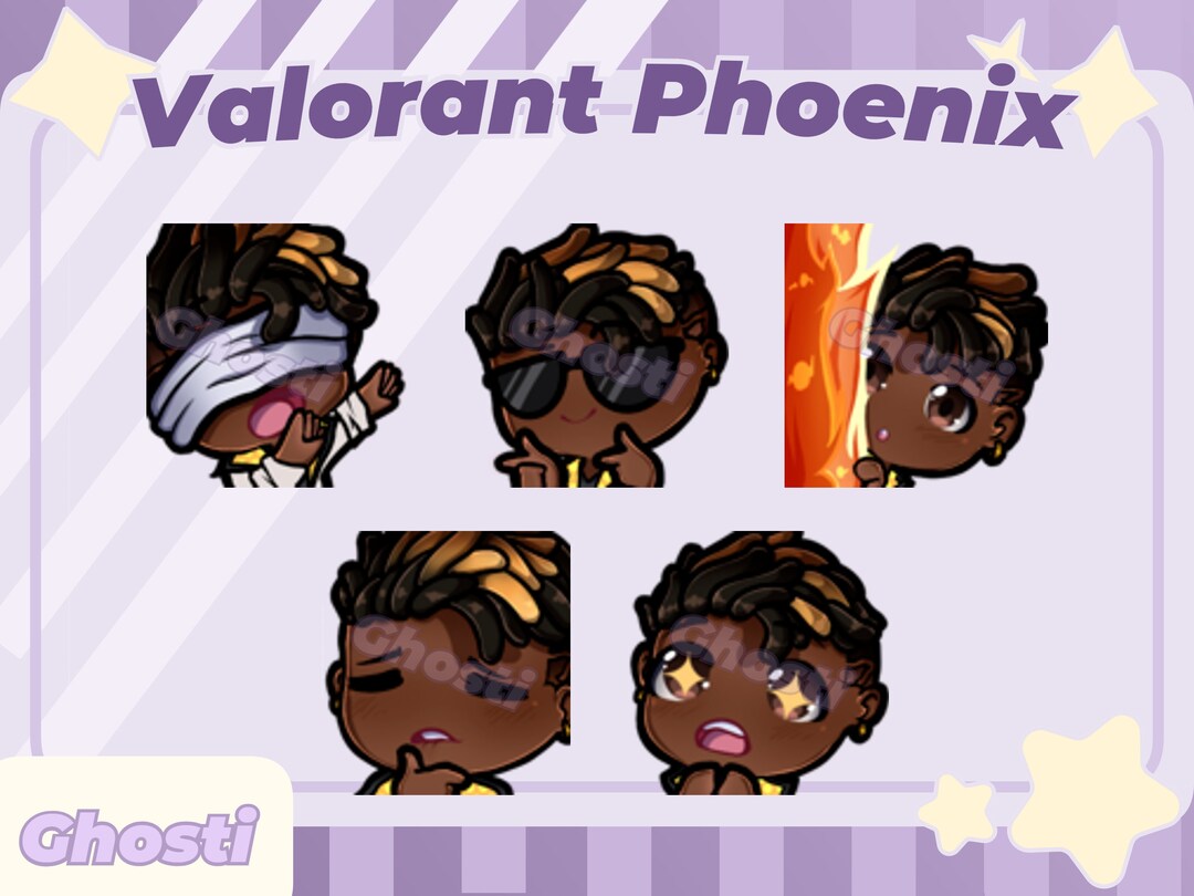 Phoenix Valorant Emote Set of 5 | Twitch | Discord | Youtube - Etsy