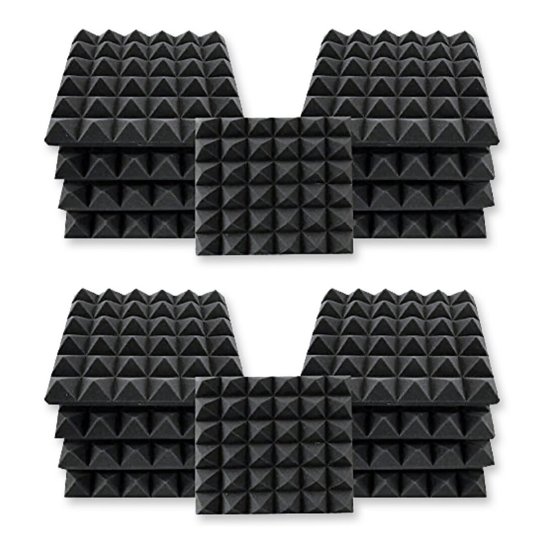 Pyramid Acoustic Panels (set of 18) Premium Grade Echo Reduction ...