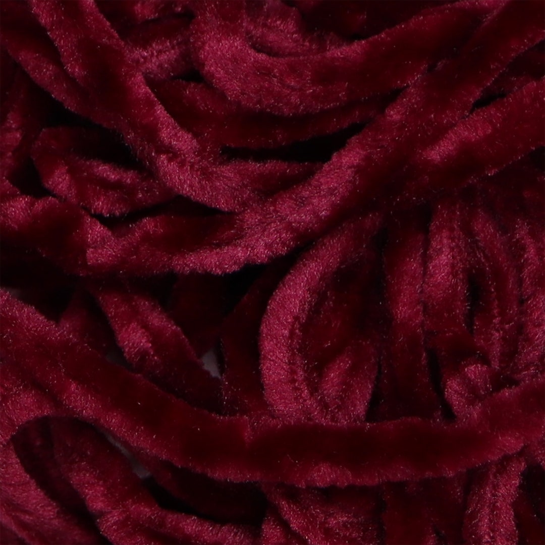 Chenille Trim, Beet Chenille Trim, 4 Yards, Cross Stitch Finishing Trim ...