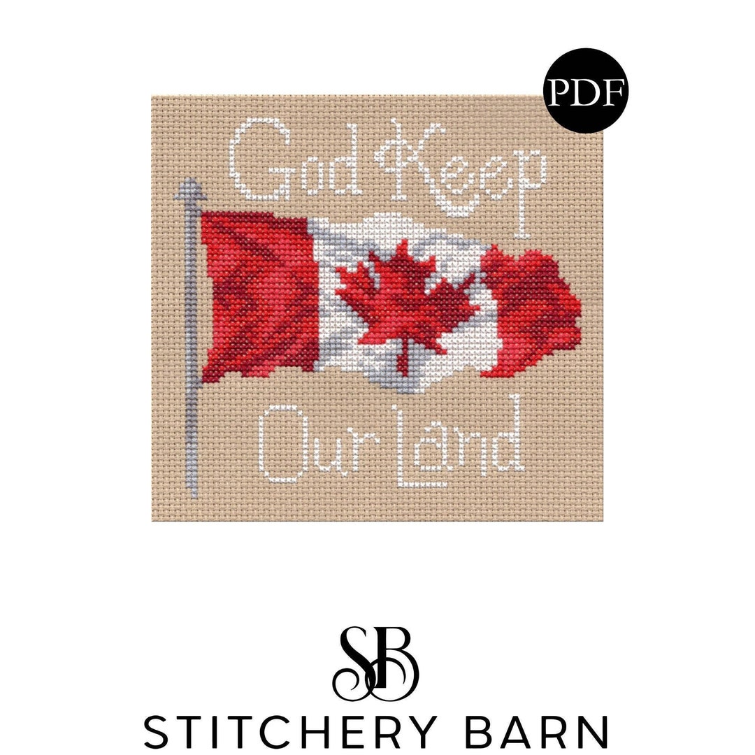 Canadian Flag Cross Stitch Pattern - Stitchery Barn - 2024 Collection ...