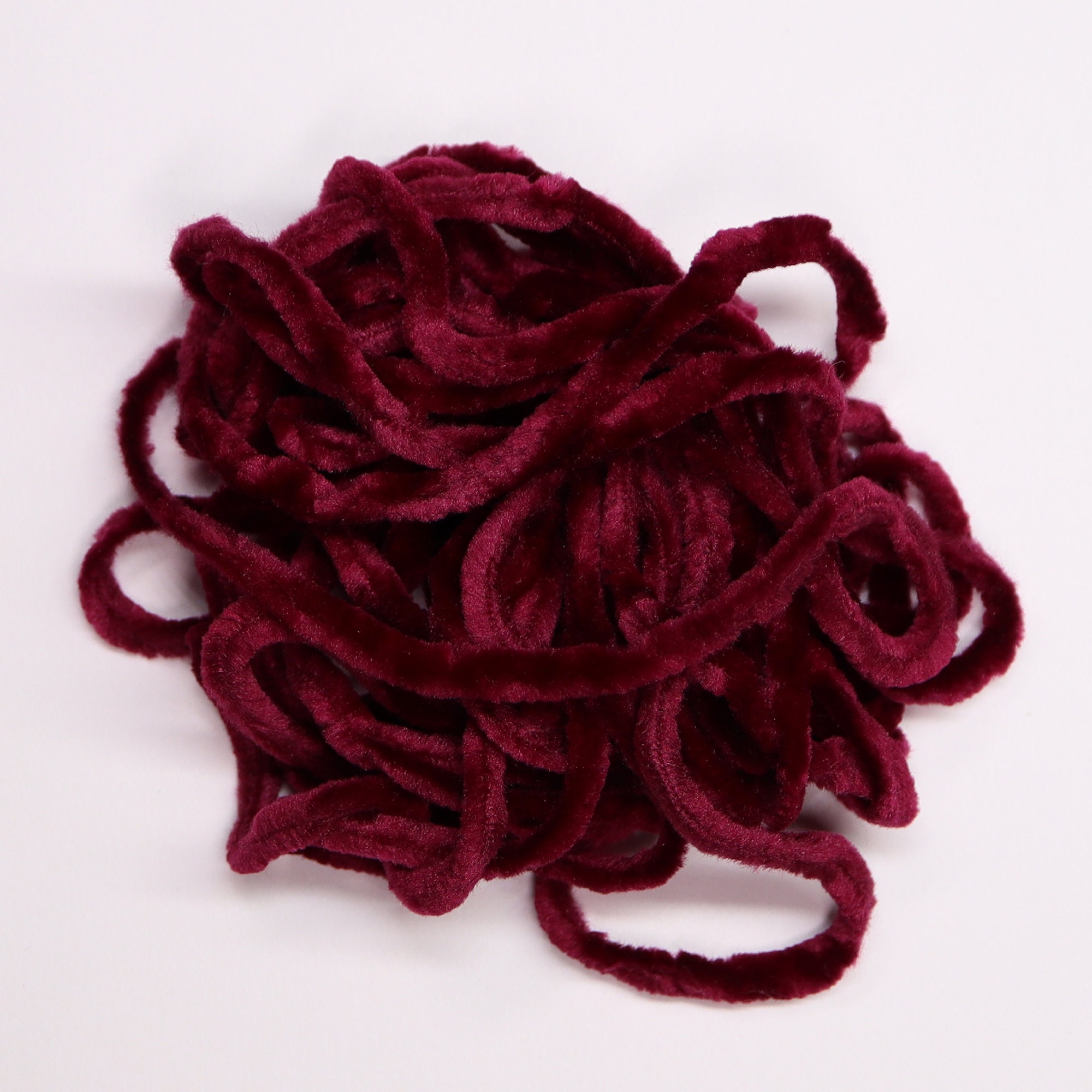 Chenille Trim, Beet Chenille Trim, 4 Yards, Cross Stitch Finishing Trim ...