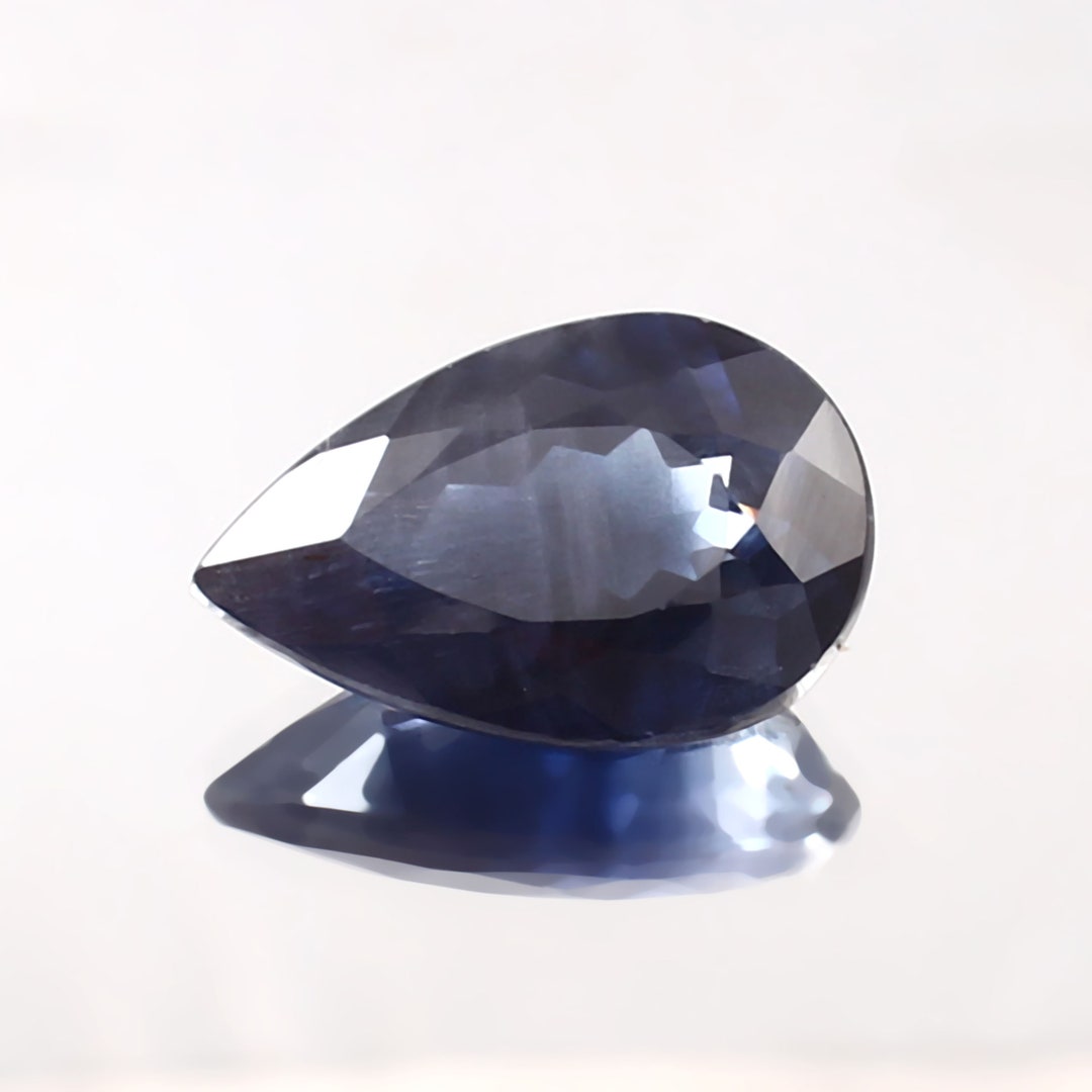 AAA Flawless Bio Color Ceylon Blue Sapphire Loose Pear Cut Gemstone ...