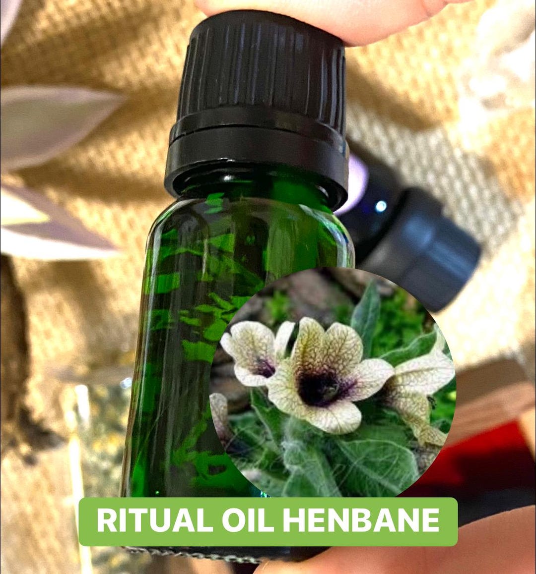 Witches on Flight Henbane Ritual Incense Oil. Anointing Magickal Oil ...