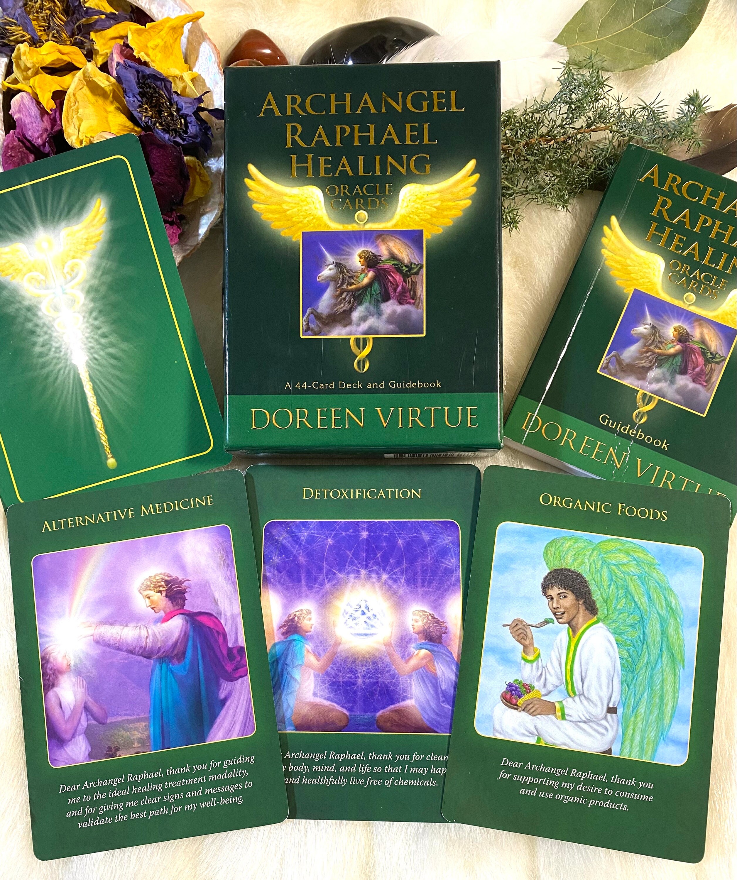 ARCHANGEL RAPHAEL HEALING Oracle Cards. Rare, Out of Print, Authentic ...