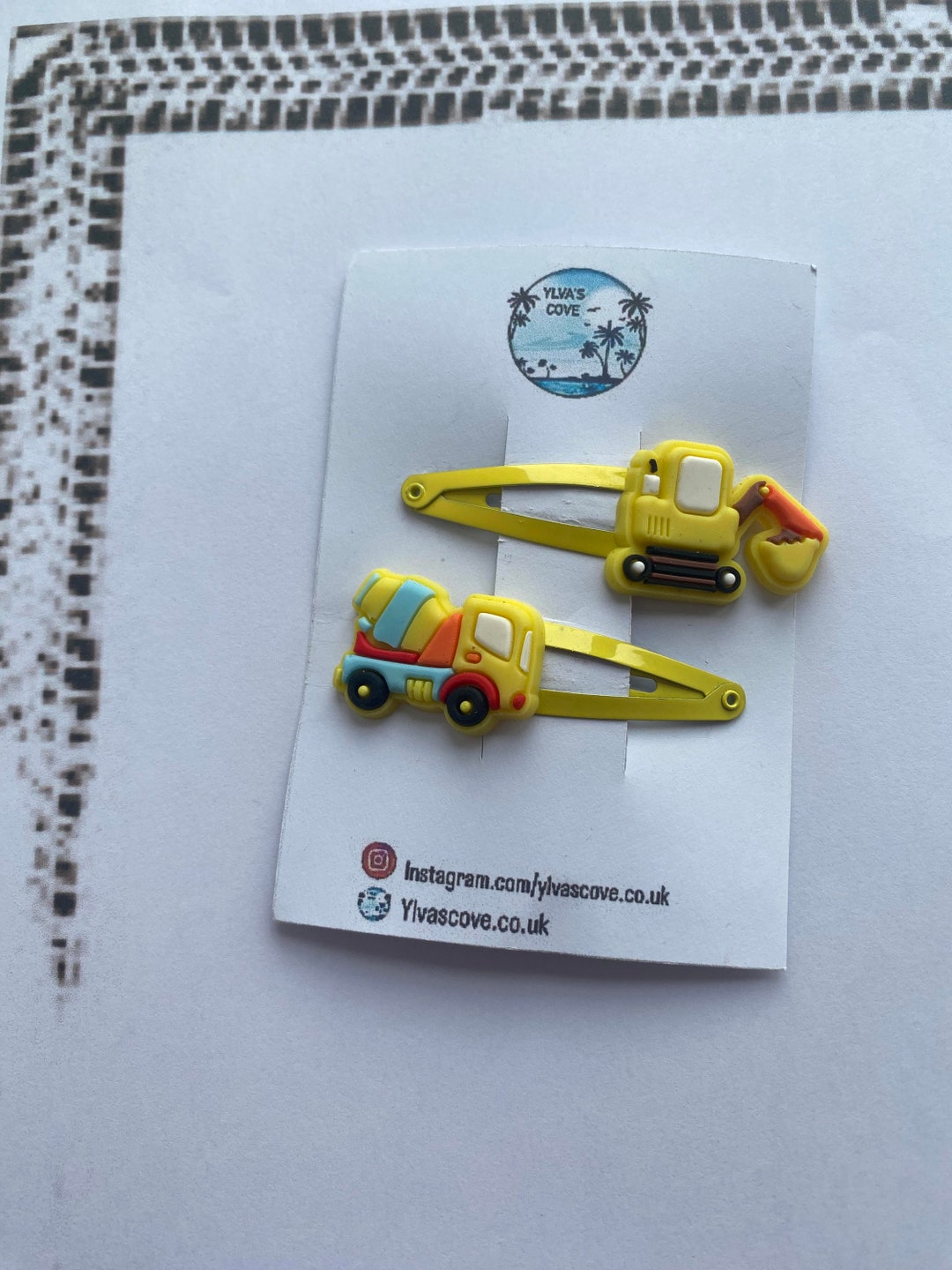 Yellow Diggers Jcb Excavator Unique Hair Clips - Etsy