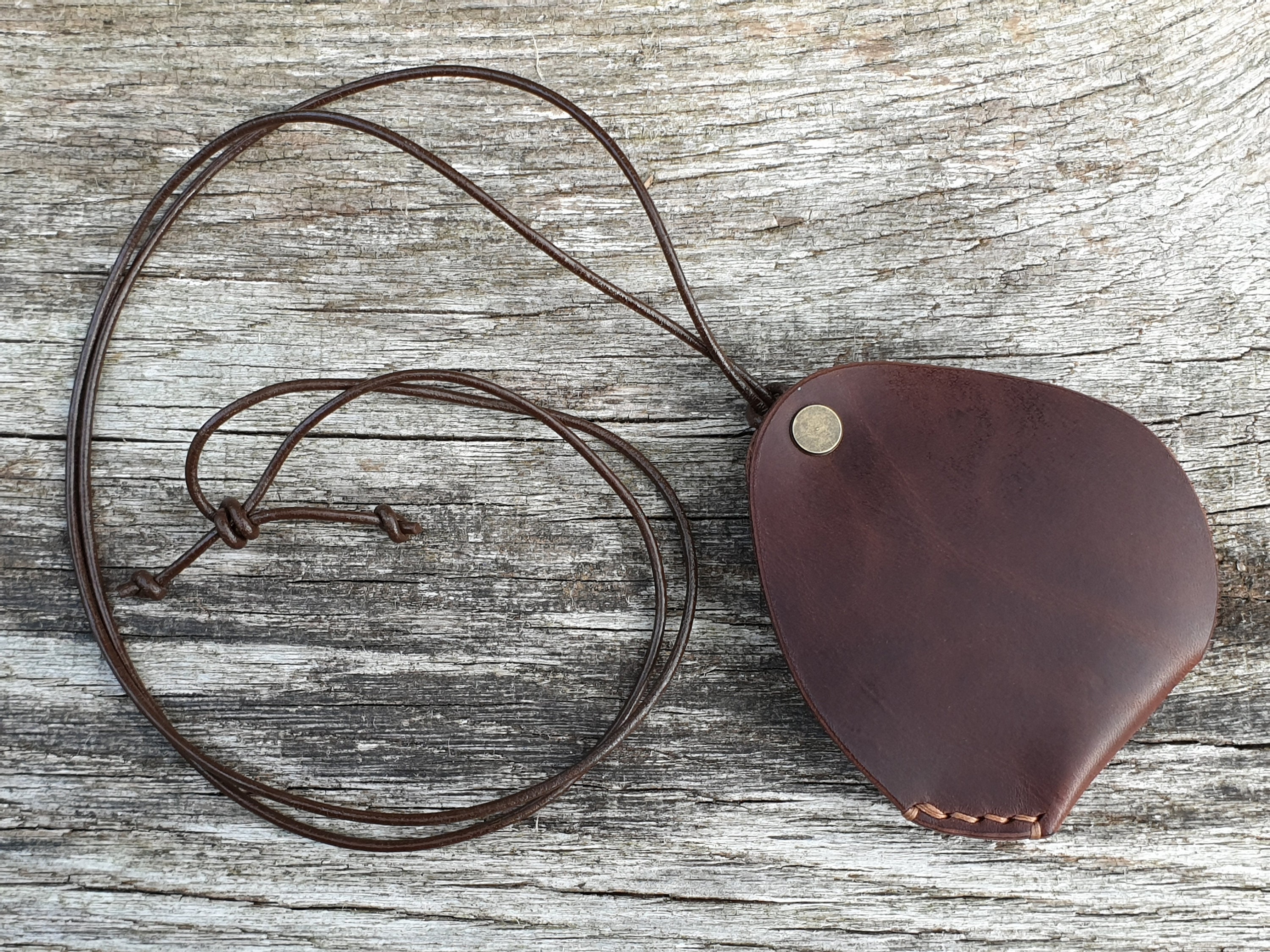 Bushcraft Leather Magnifying Glass Lens Folding Case Survival Prepping ...