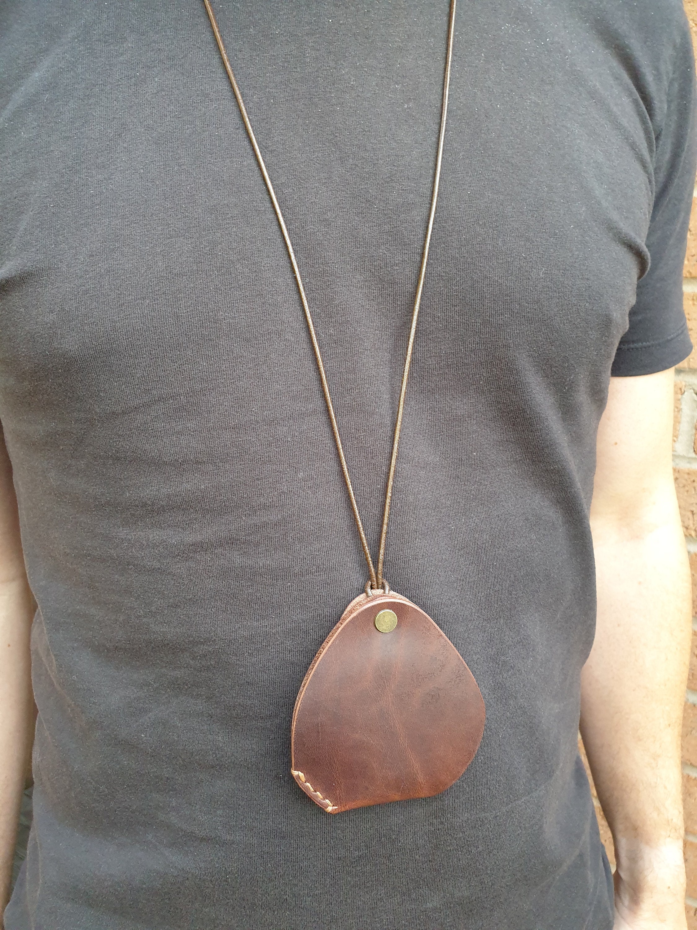 Bushcraft Leather Magnifying Glass Lens Folding Case Survival Prepping ...