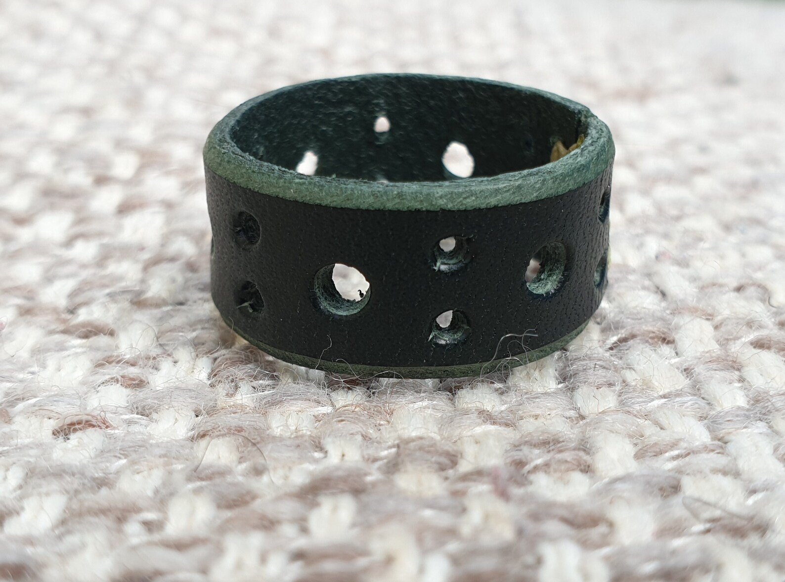 Leather Ring Boho Style Festival Jewellery Made to Size Ideal Third ...