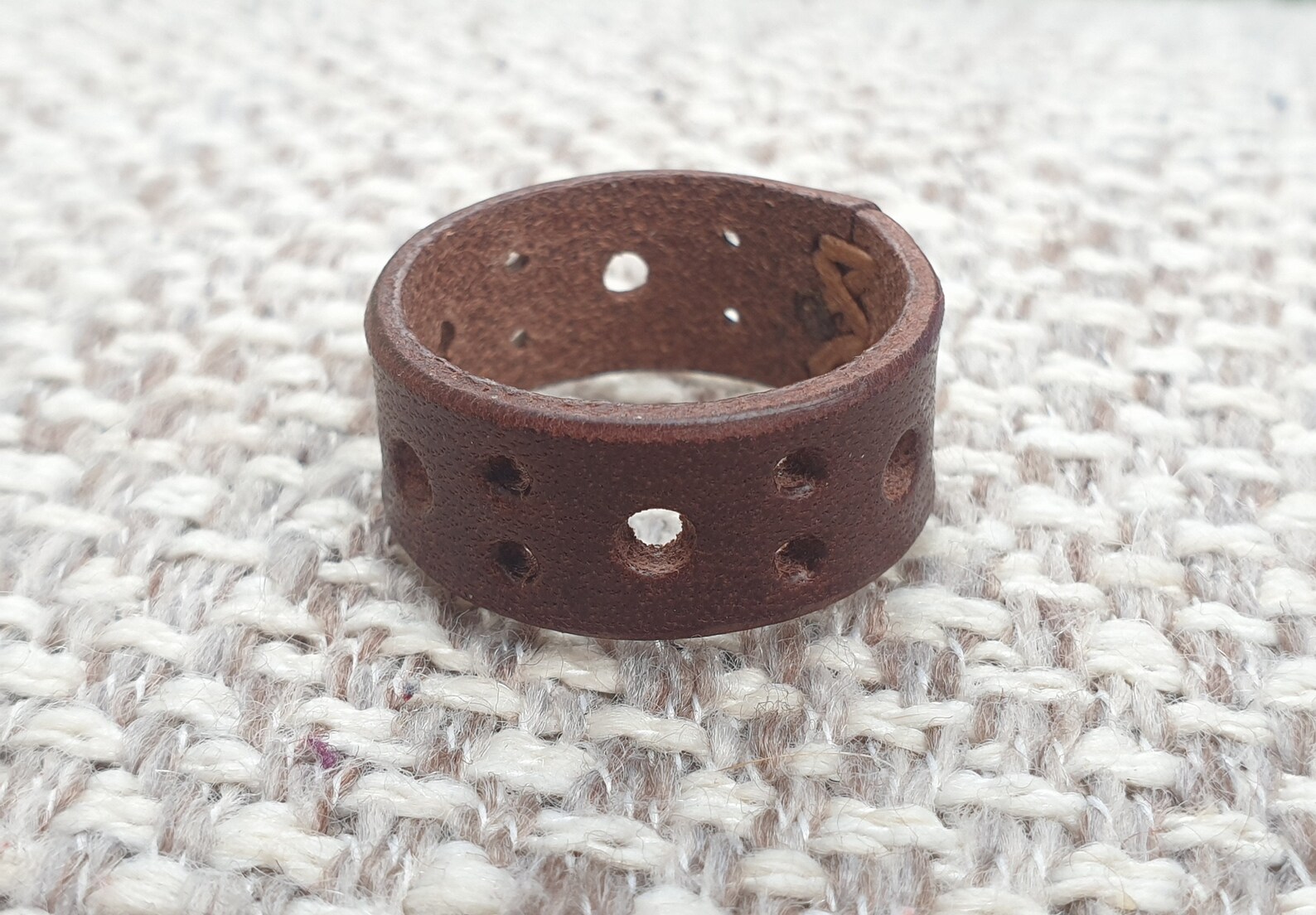 Leather Ring Boho Style Festival Jewellery Made to Size Ideal Third ...
