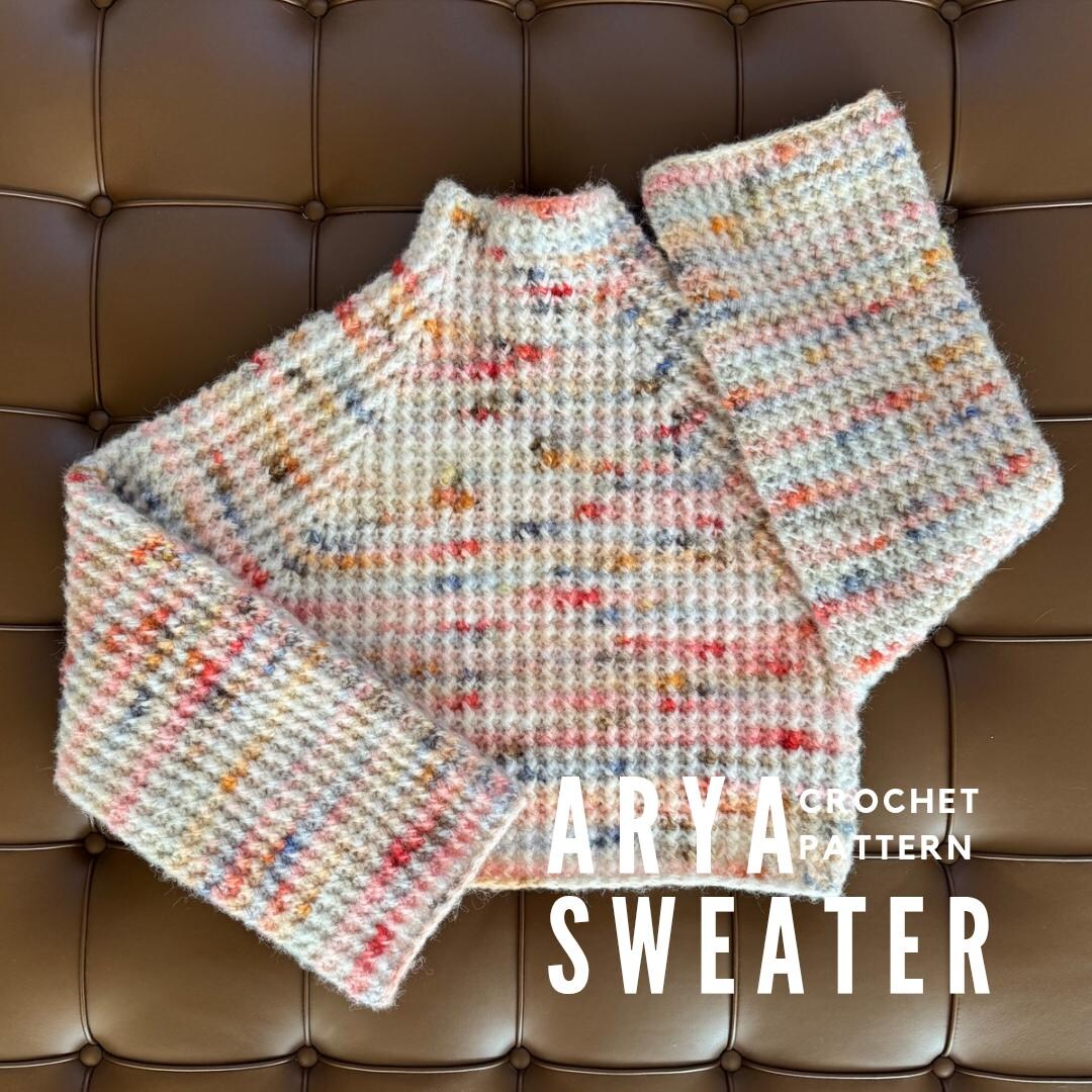 Crochet Sweater Pattern, 2in1 Arya Sweater and Shirt, Raglan, Instant ...