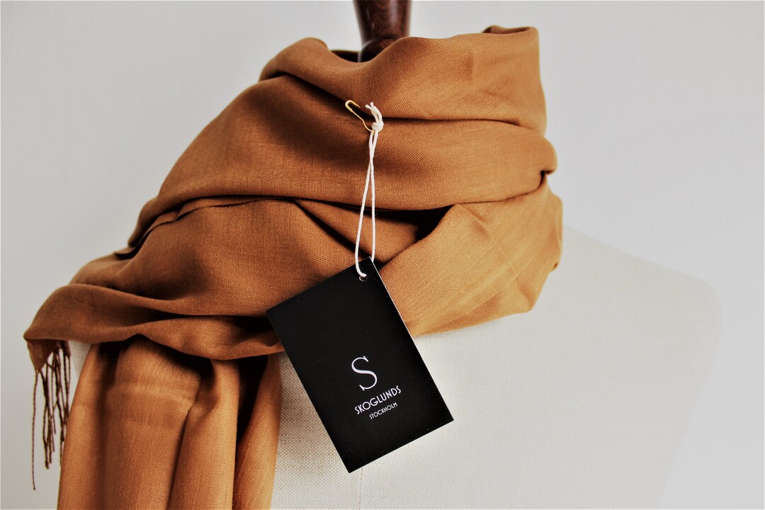 Finest Brown Wool Scarf Premium Quality Wool Scarf Warm Winter ...