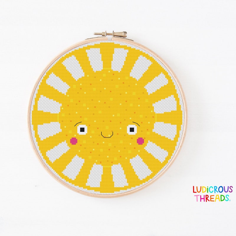 Sun Cross Stitch - Etsy