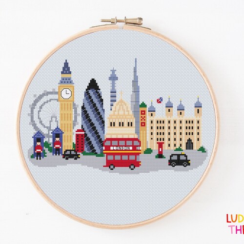 Big Ben Cross Stitch Pattern Ferris Wheel PDF Pattern London - Etsy
