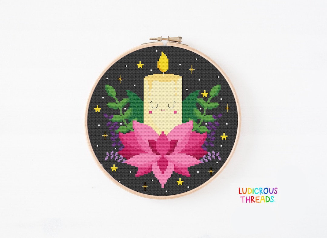 Diwali Cross Stitch Pattern, Festival of Lights, Candle Cross Stitch ...